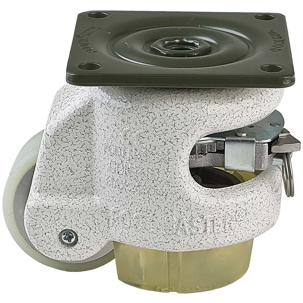 Leveling Casters | 2" Wheel with Ratchet Adjustment and Plate Mount ...