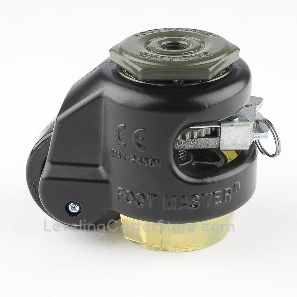 Leveling Casters | 2" Wheel with Ratchet Adjustment and 1/2" Stem Mount ...