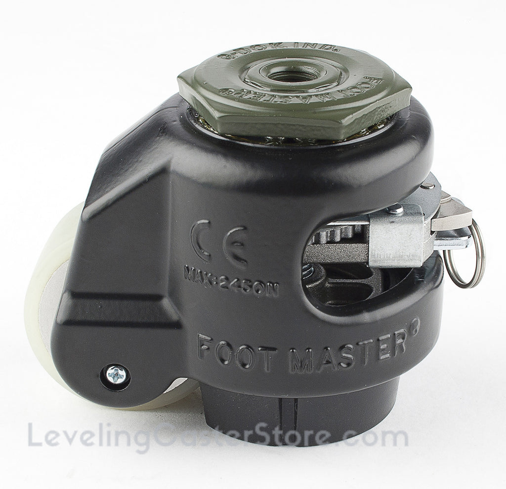 Leveling Casters | 2" Wheel with Ratchet Adjustment and Stem Mount ...